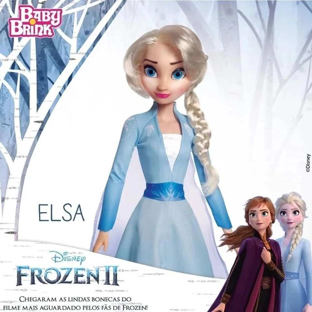 Boneca Princesa Elsa 80cm Disney Frozen 2 Baby Brink – Gluvi Mimos ...
