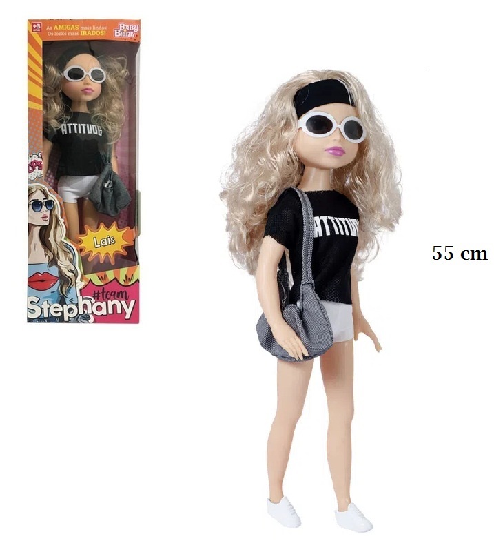 Boneca Team Stephany Lais – Baby Brink 55 centímetros – Gluvi Mimos ...