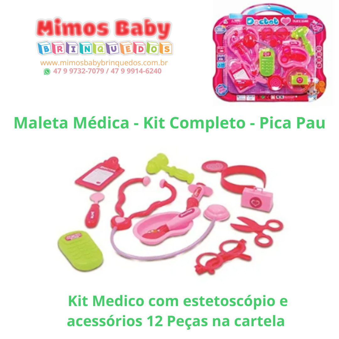 Kit medico Doctor Rosa – Gluvi Mimos Brinquedos