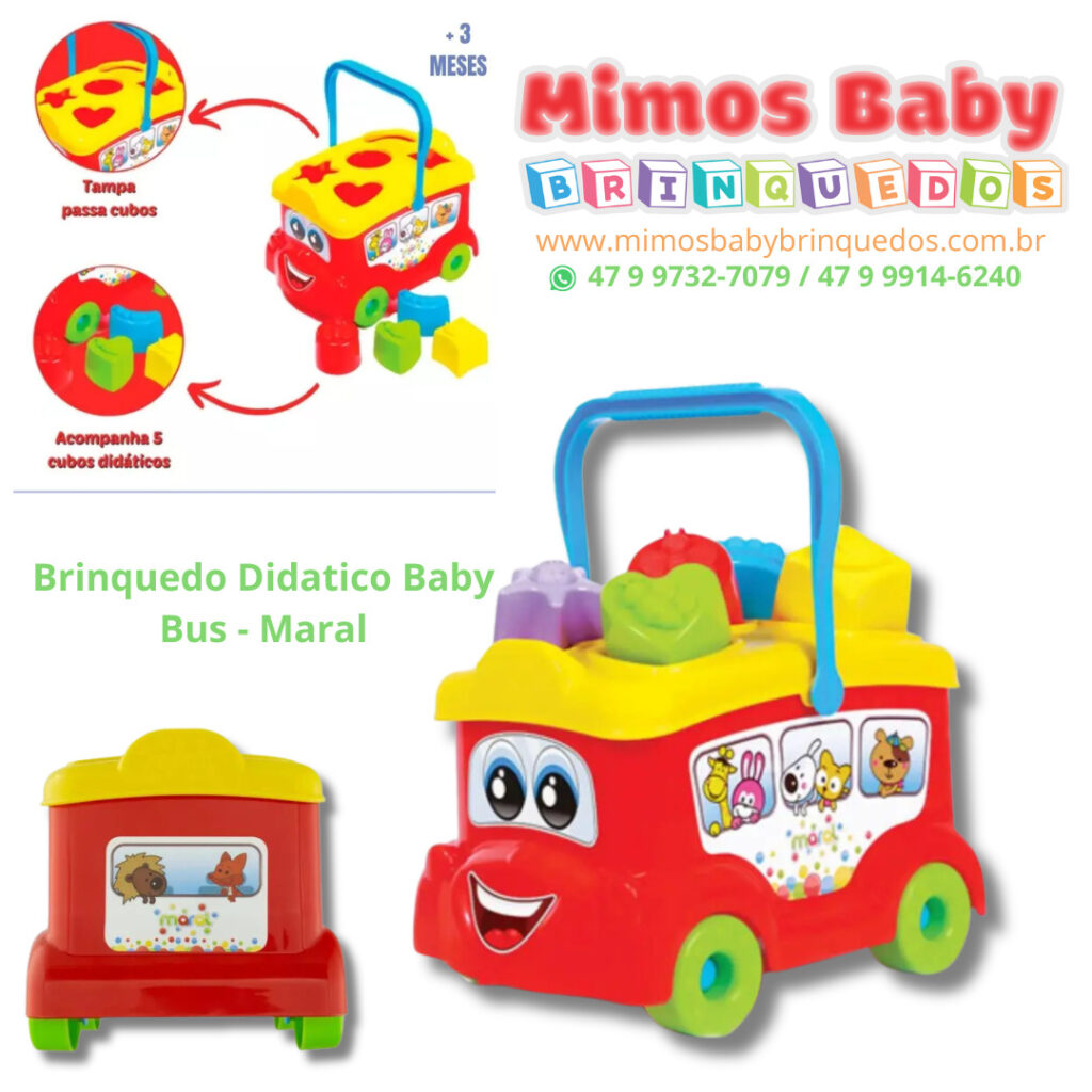 Brinquedo Didatico Baby Bus – Maral – Gluvi Mimos Brinquedos