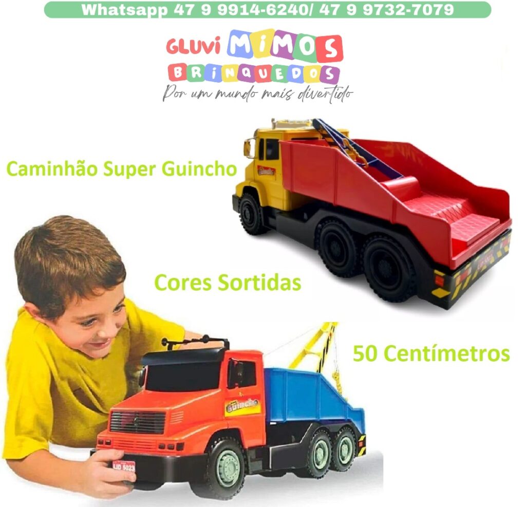 Caminhão Super Guincho – Lider Brinquedos – 50 Centímetros – Gluvi ...
