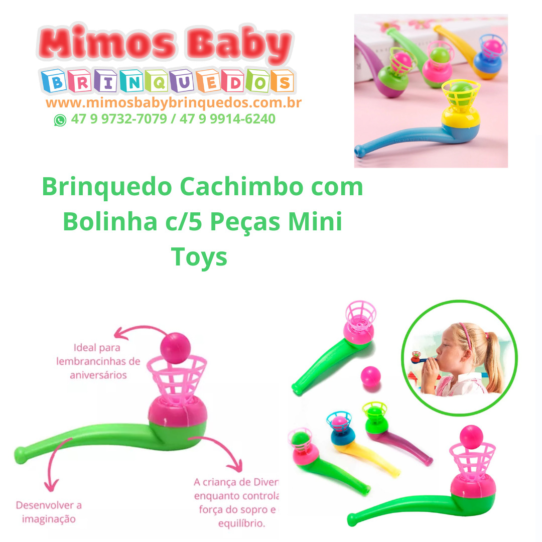 Brinquedo Cachimbo com Bolinha c/5 Peças Mini Toys – Gluvi Mimos Brinquedos