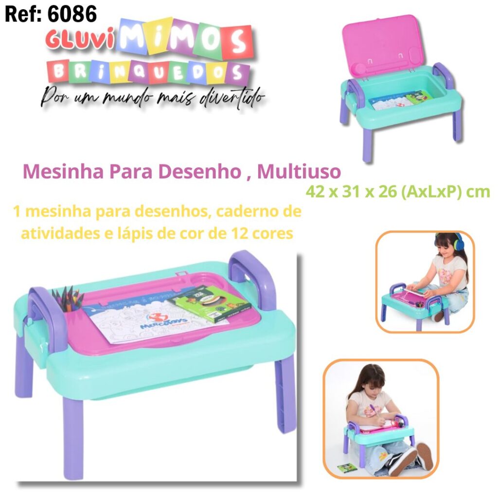 Mesinha Para Desenho , Multiuso – Gluvi Mimos Brinquedos