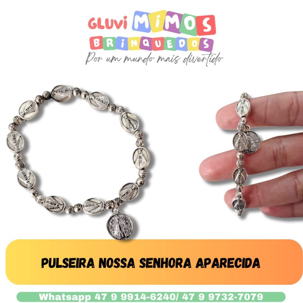 Pulseira nossa senhora Aparecida – Gluvi Mimos Brinquedos