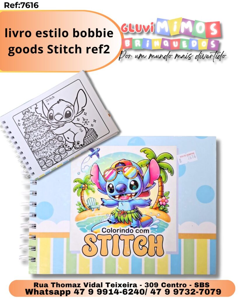 livro estilo bobbie goods Stitch ref2 – Gluvi Mimos Brinquedos